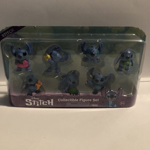Disney | Toys | Disney Stitch Collectible Figure Set 7 Pieces Brand New ...